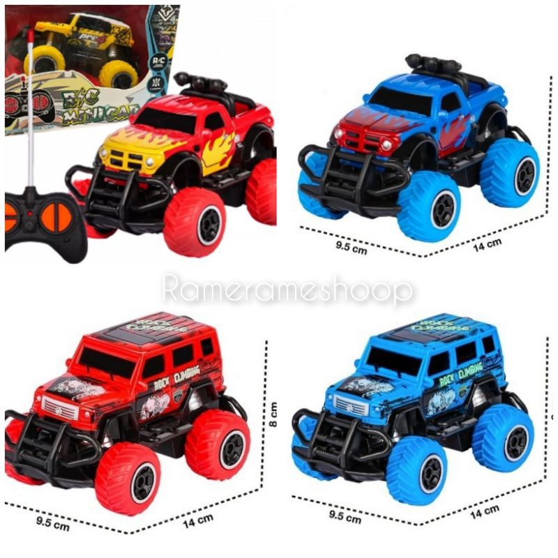 Mainan mobil jeep army remote control mini car Off raod rock crawler ...