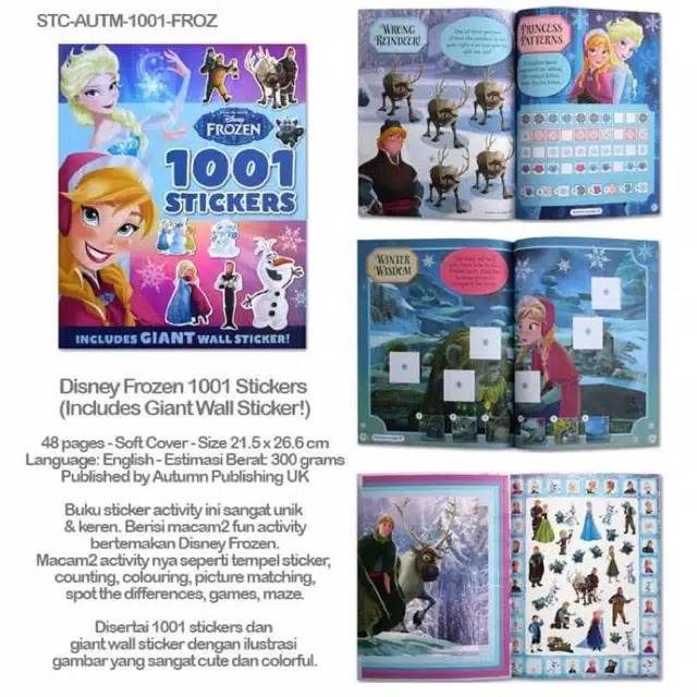 Jual Buku 1001 Sticker Frozen | Shopee Indonesia