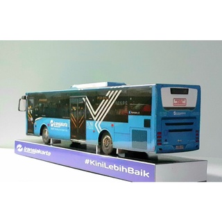 Jual Miniatur PaperCraft Bus Transjakarta SCANIA ( Bus way ) | Shopee ...