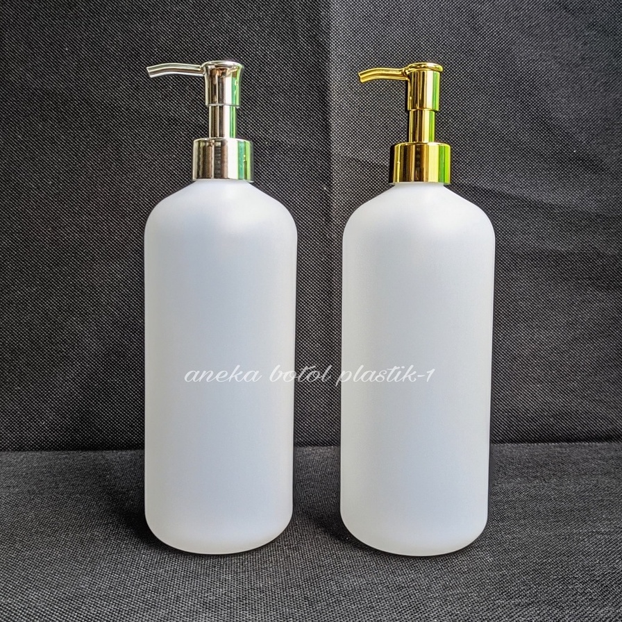 Jual botol pump 500ml sabun cair hdpe natural / botol pump 500ml luxury ...