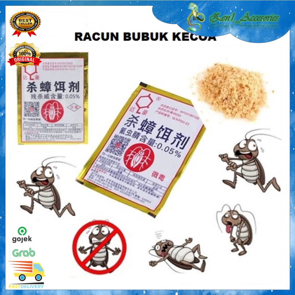 Jual {ZEN1} RACUN KECOA BUBUK ANTI COCKROACH KILLING BAIT POWDER SERBUK ...