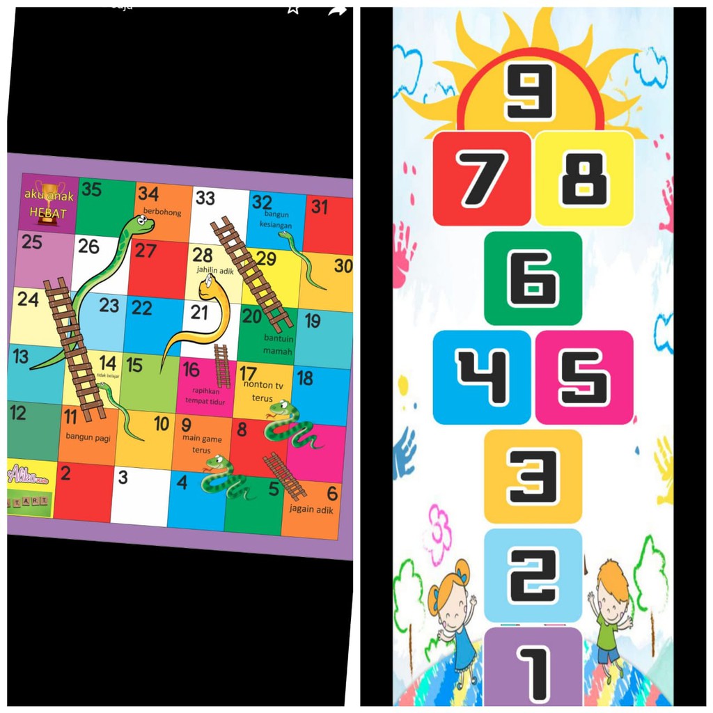 Jual Set Mainan Ular Tangga raksasa Uk 2 x 2 M + Pecle / Tapak Gunung ...
