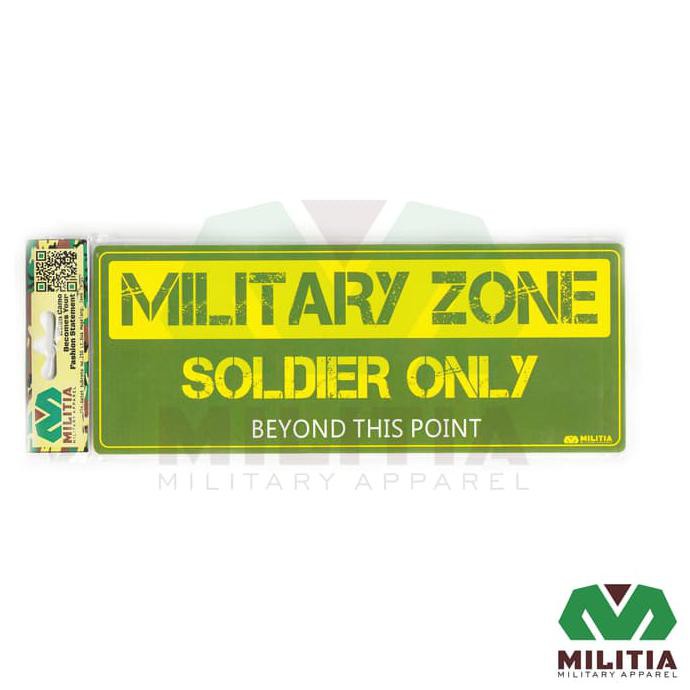 Jual Signboard 8,5 X 22 Military Zone Army Militer Soldier | Shopee ...