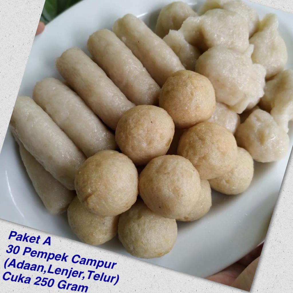 Jual Pempek Palembang Murah Meriah Asli Ikan Tenggiri 30 Pempek Kecil ...