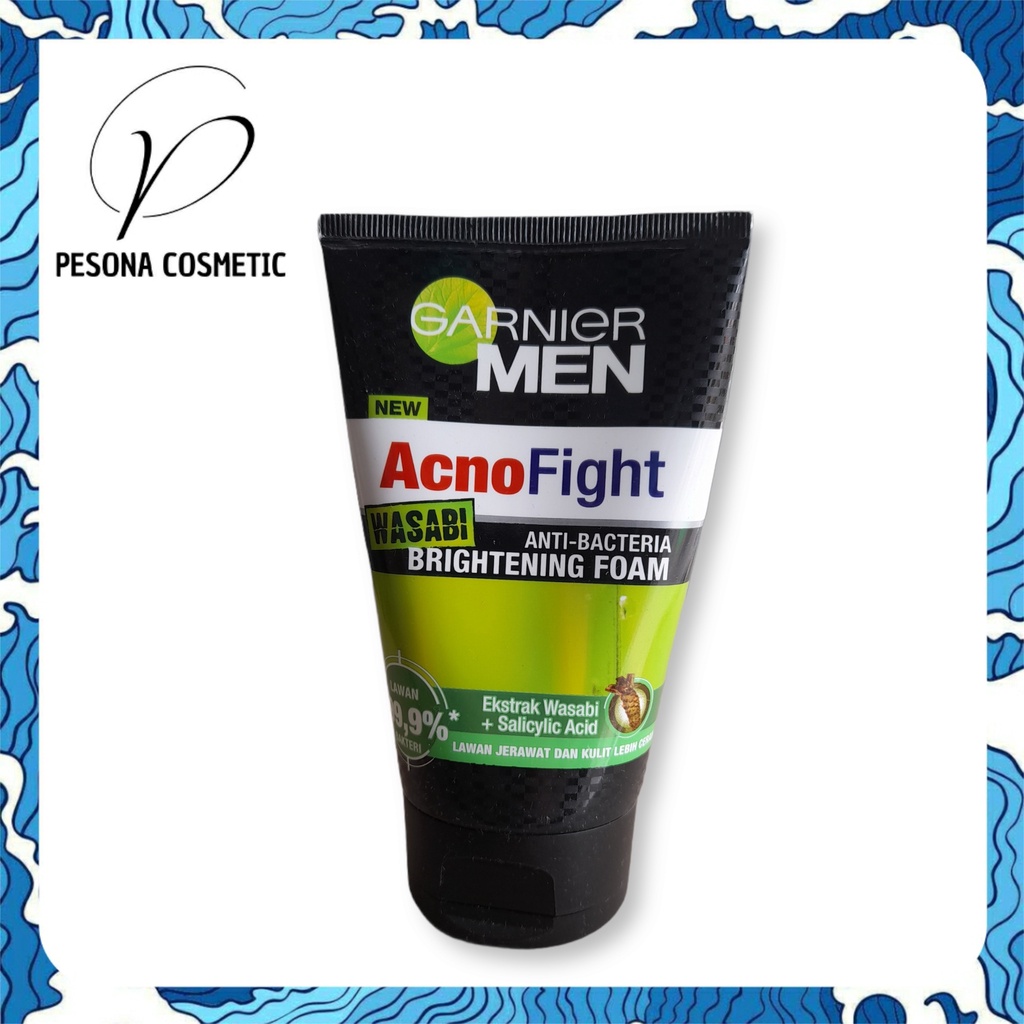 Jual GARNIER MEN ACNO FIGHT WASABI BRIGHTENING FACIAL WASH FOAM ...