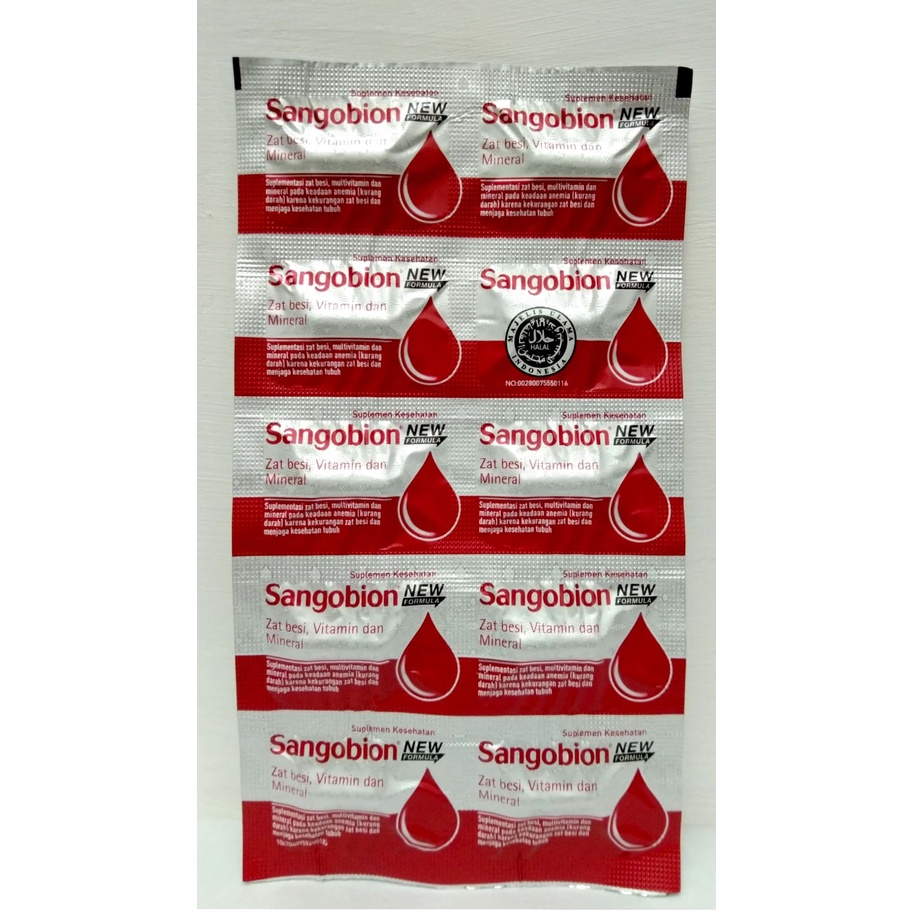 Jual Sangobion Vitamin Penambah Darah Zat Besi/Suplemen Kesehatan ...