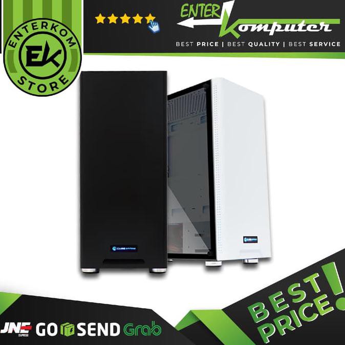 Jual Casing Pc Cube Gaming Bruks White Atx Casing Gaming Teruji