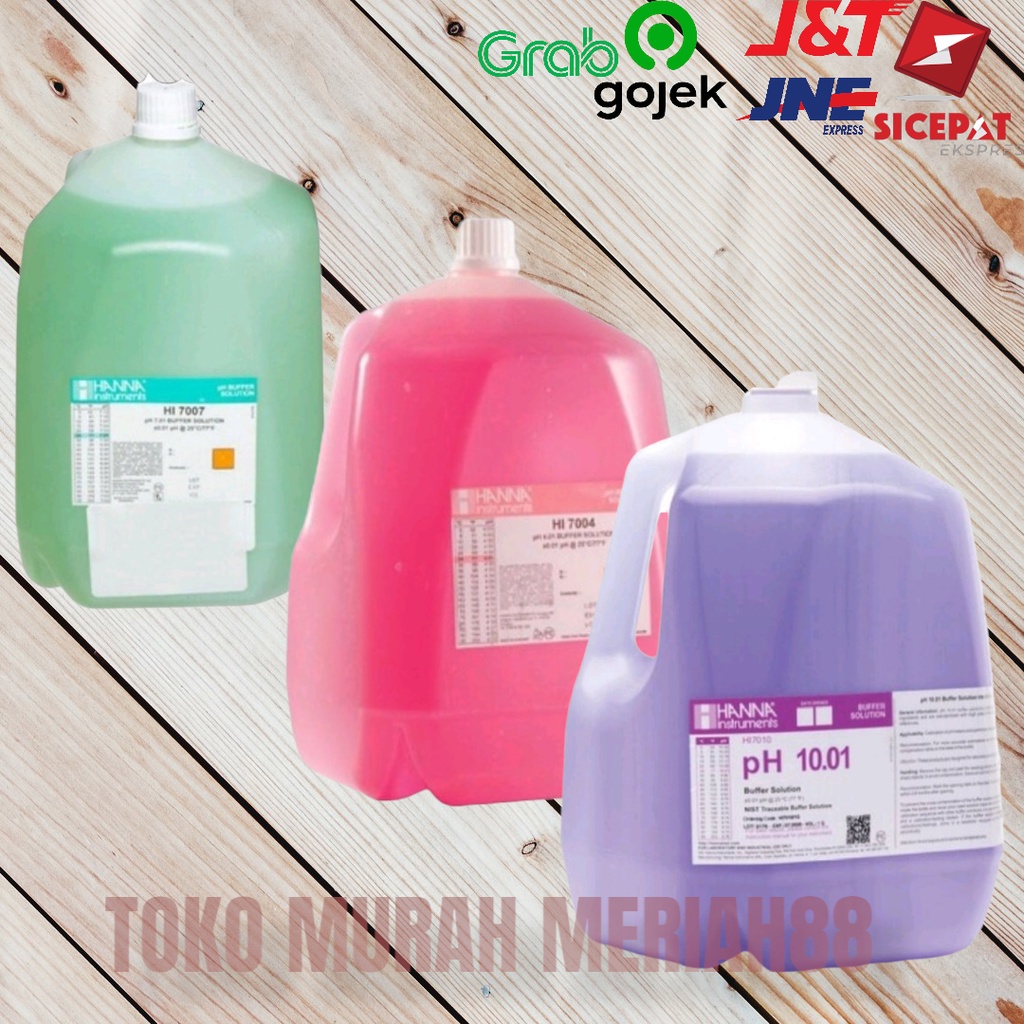 Jual buffer solution ph hanna ph4/ph7/ph10 1 galon 3,79liter | Shopee Indonesia