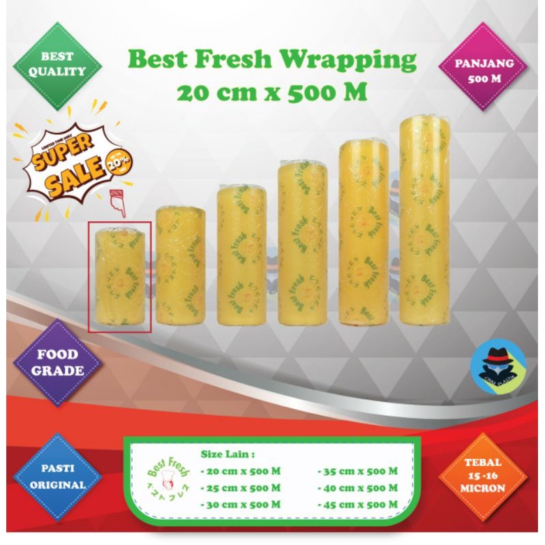 Jual Plastik Wrapping Makanan BEST FRESH 20 cm x 500 M FOODGRADE ...
