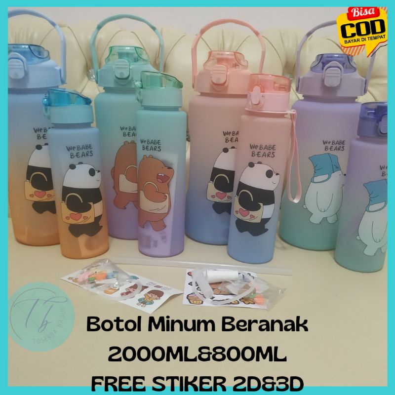 Jual Botol Minum Gradasi Couple 2 Liter Dan 800 Ml Botol Minum Motivasi ...