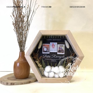 Jual KADO FRAME HEXAGONAL 3D FOTO POLAROID UNTUK PERNIKAHAN/ULTAH/WISUDA/ANNIVERSARY/IBU/AYAH ...