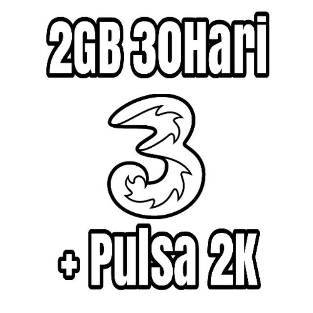PAKET DATA KUOTA INTERNET 3 THREE TRI 2 GB | Shopee Indonesia