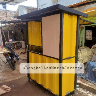 Jual Booth Container / Rombong Gerobak Dorong Kontainer 1.5x0.6x2 ...