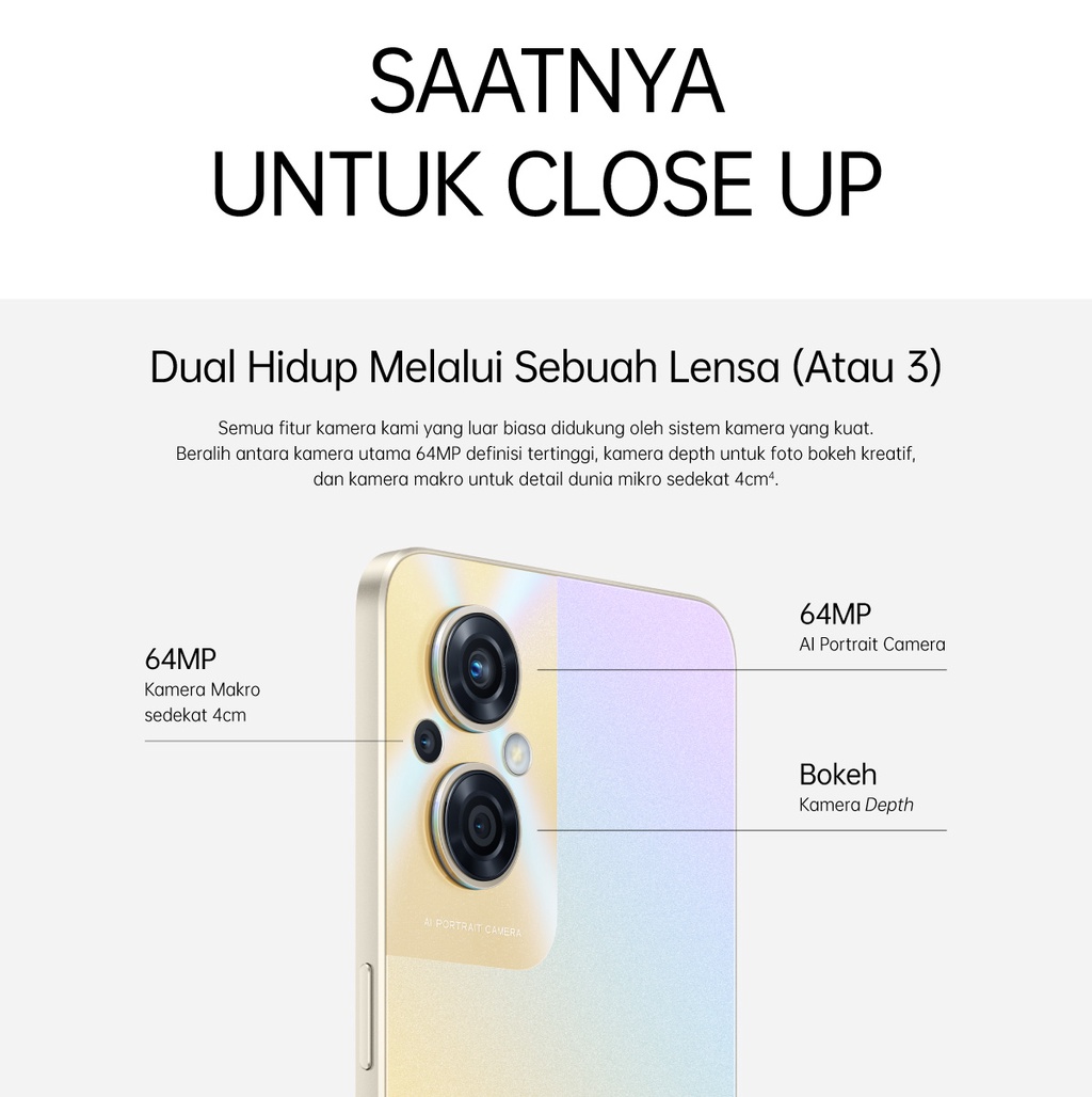 Promo OPPO Reno8 Z 5G 8GB/256GB [64MP AI Portrait Camera, Dual Orbit ...