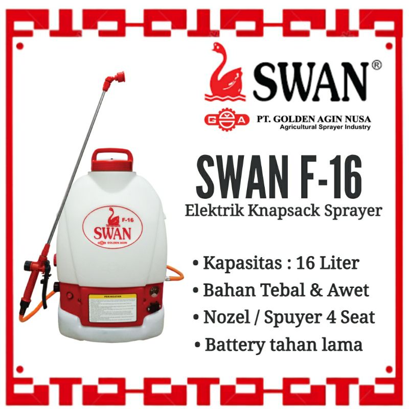 Jual SPRAYER SWAN F16 ORIGINAL / Sprayer Elektrik/ tangki semprot ...