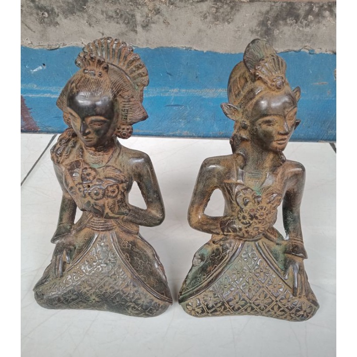 Jual patung sepasang pengantin jawa loro blonyo hitam model kuno ...