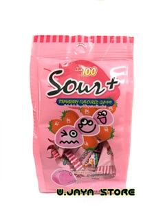 Jual Permen Asam Lot 100 Sour+ Gummy Candy Import Varian Rasa Buah ...