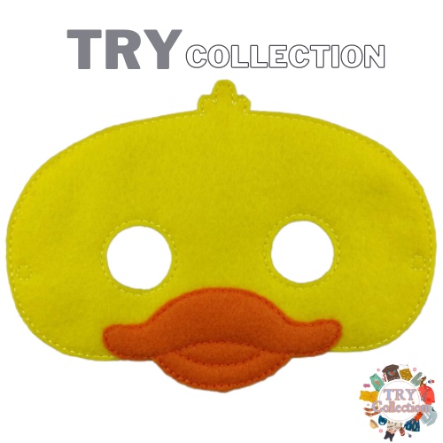 Jual [TRY COLLECTION] Topeng Mask Desain Hewan Bebek Bahan Kain Flanel ...