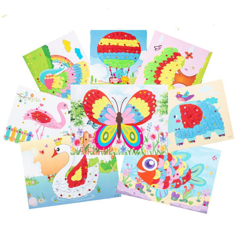 Jual Mainan DIY Kolase Menempel Flanel | Shopee Indonesia