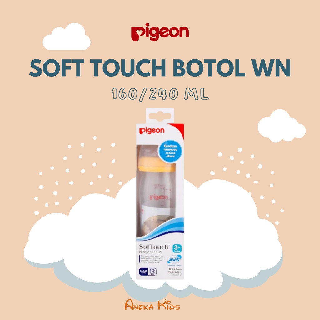 Jual Pigeon Soft Touch Peristaltic Plua Botol Wide Neck 160/240/330 ml ...