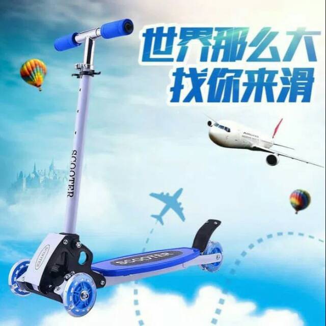 Jual Otoped Skuter Anak 4 Roda - Blue | Shopee Indonesia