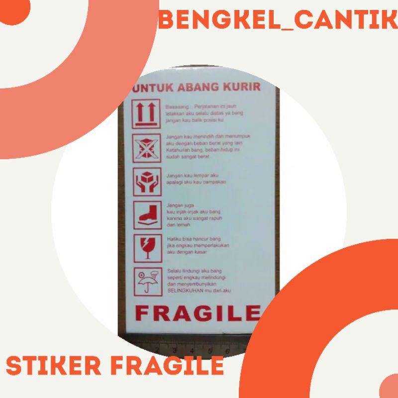 Jual STIKER FRAGILE JANGAN DIBANTING MUDAH PECAH / STIKER OLSHOP ...