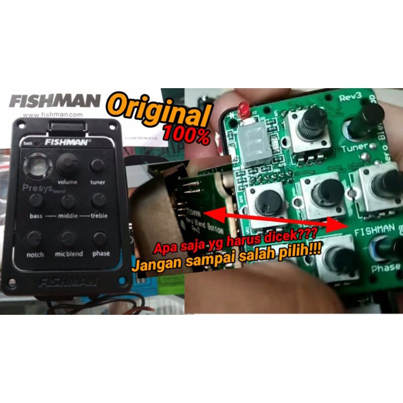 Jual Preamp Equalizer Fishman Presys Blend dan Cowboy Original Indonesia|Shopee Indonesia