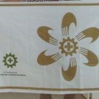 Jual bendera SMK3 emas, bendera sablon serbuk emas Indonesia|Shopee ...