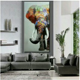 Jual lukisan kanvas abstrak gajah | Shopee Indonesia