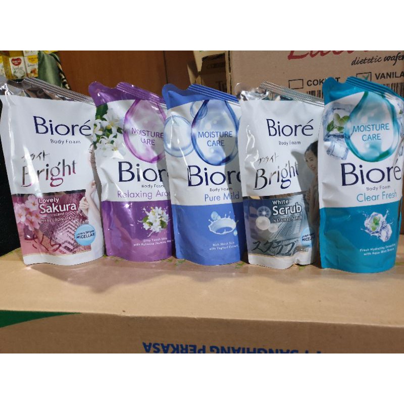 Jual Biore Body Foam Bright Moisture Care 450 ml Refill Sabun Mandi Cair Refil Pouch | Shopee ...