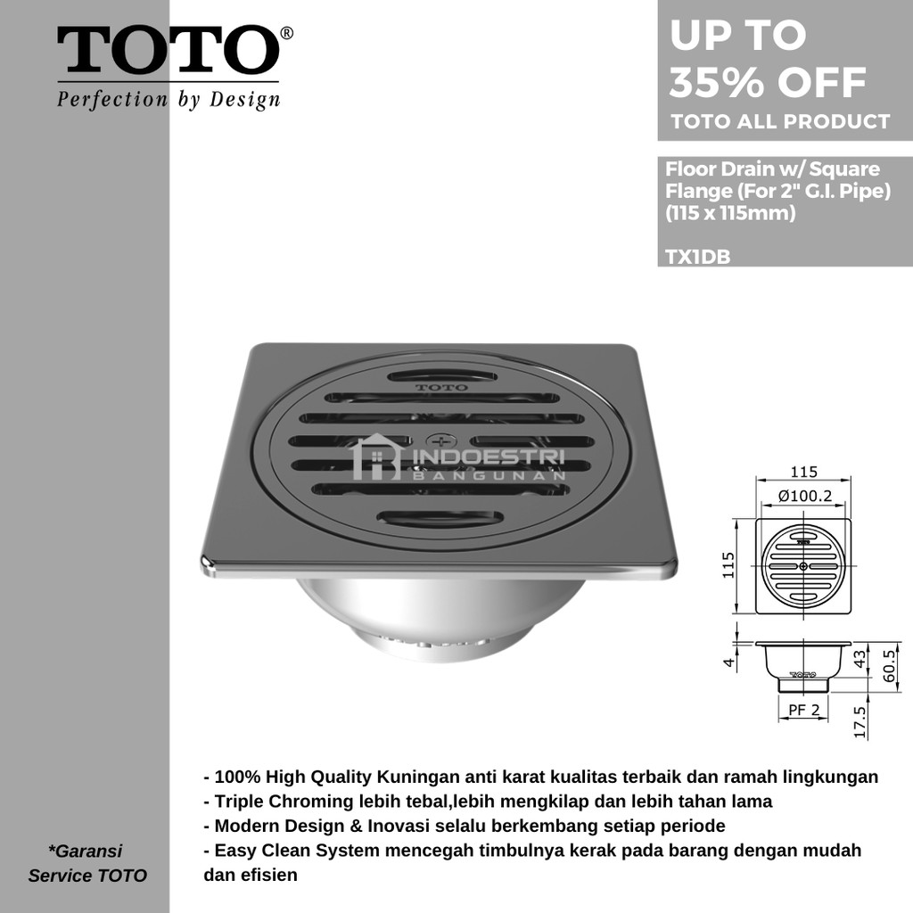 Harga Floor Drain Toto 3 - Home Alqu