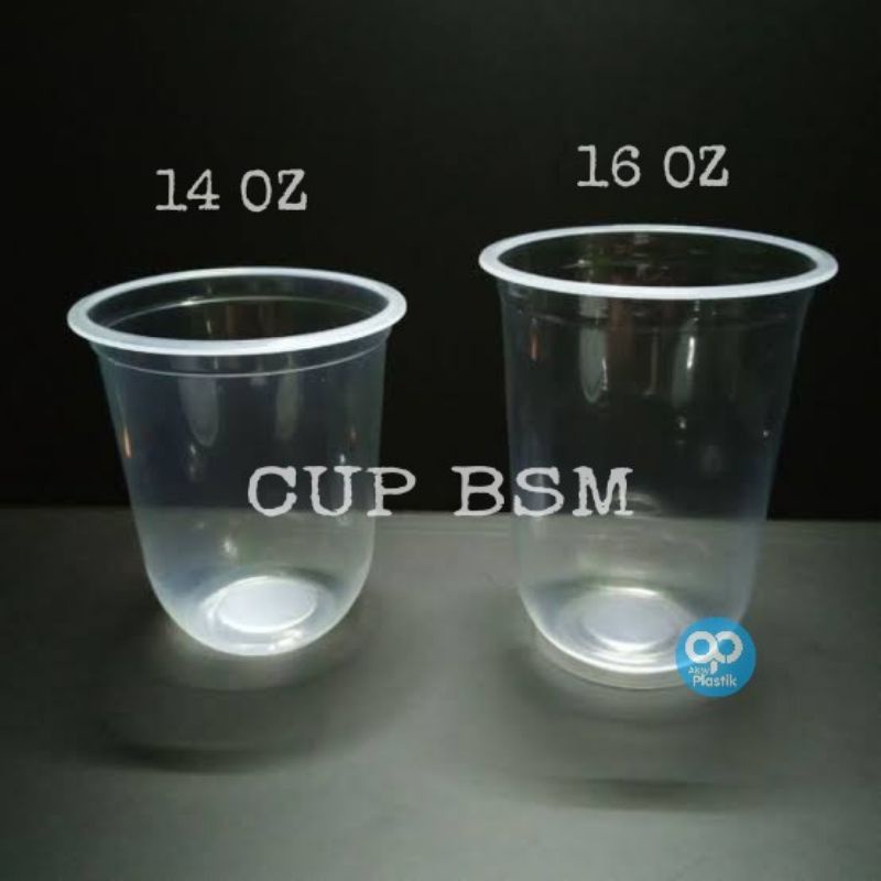 Jual cup oval BSM / gelas oval / cup u ukuran 14 oz & 16 oz (7 gr ...
