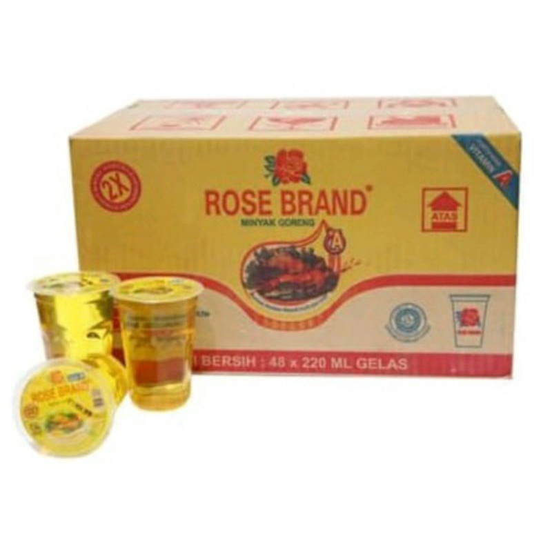 Jual Rosebrand minyak goreng kemasan gelas/ cup isi 220 ML | Shopee ...