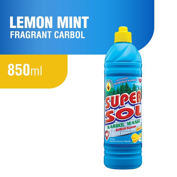Supersol Carbol Lemon Botol 850 ml | Shopee Indonesia