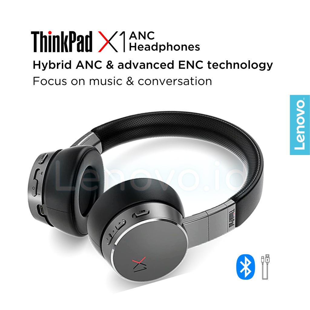 Jual Lenovo ThinkPad X1 ANC & ENC Headphones Active Noise Cancellation ...