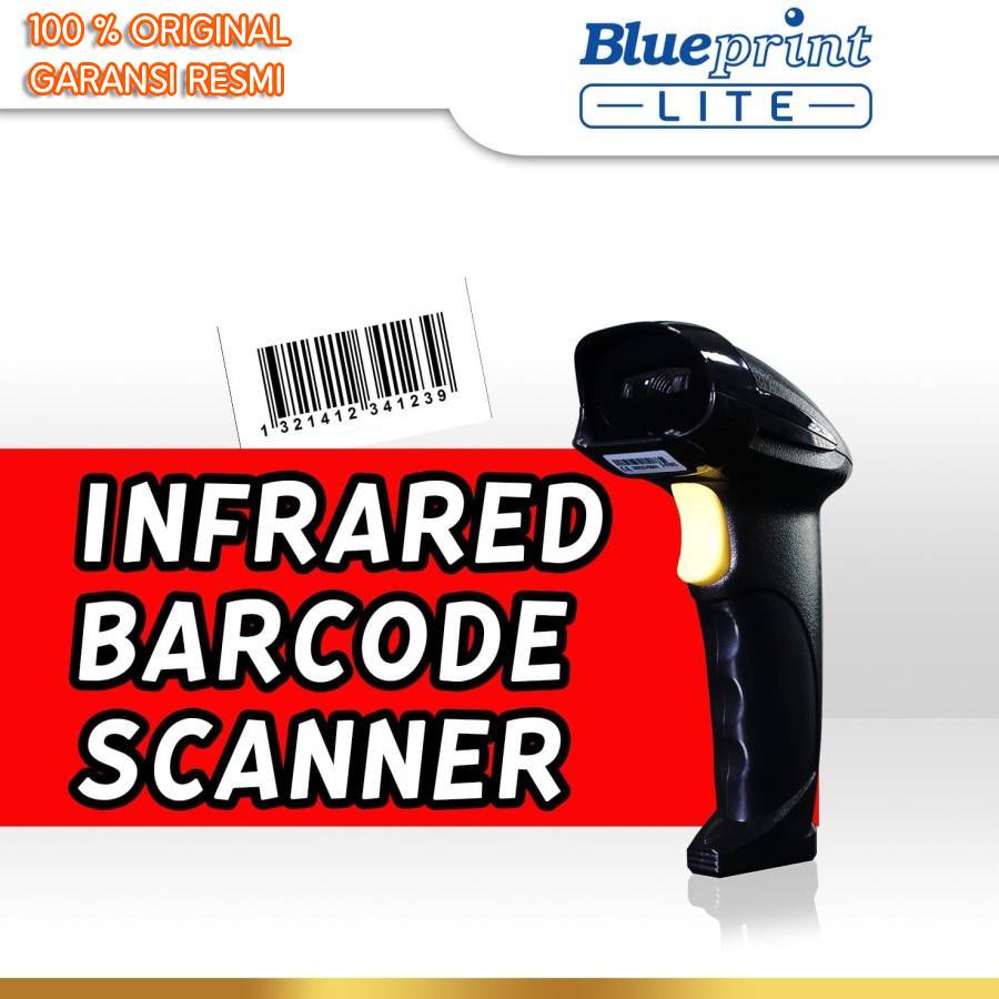 Jual BARCODE SCANNER INFRARED 1D USB BLUEPRINT BP-LITEX8C (Black ...