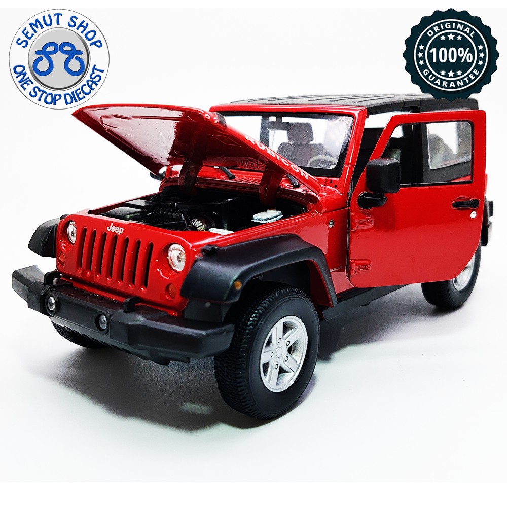 Jual Welly 1:24 Jeep Wrangler Rubicon Hard Top miniatur mobil Jeep Wrangler | Shopee Indonesia