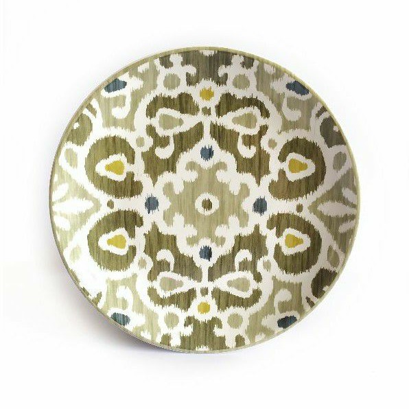 Jual Piring keramik motif grey batik dayak salad cekung Indonesia ...