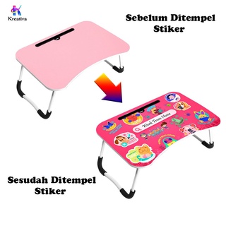 Jual Stiker meja lipat portable motif work from home pink shabic ...