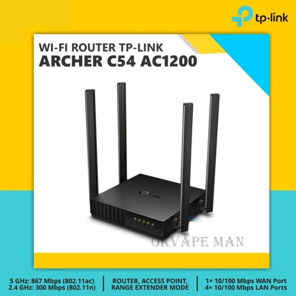 Jual Router TP-Link ARCHER C54 AC1200 Dual-Band - WiFi Router TP Link ...