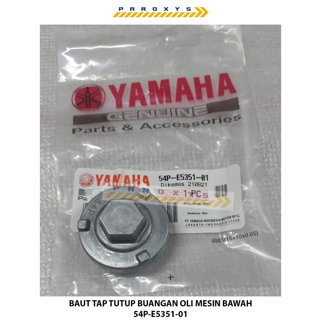 Jual BAUT TAP TUTUP BUANGAN OLI MESIN BAWAH 54P-E5351 MIO J M3 S Z SOUL ...