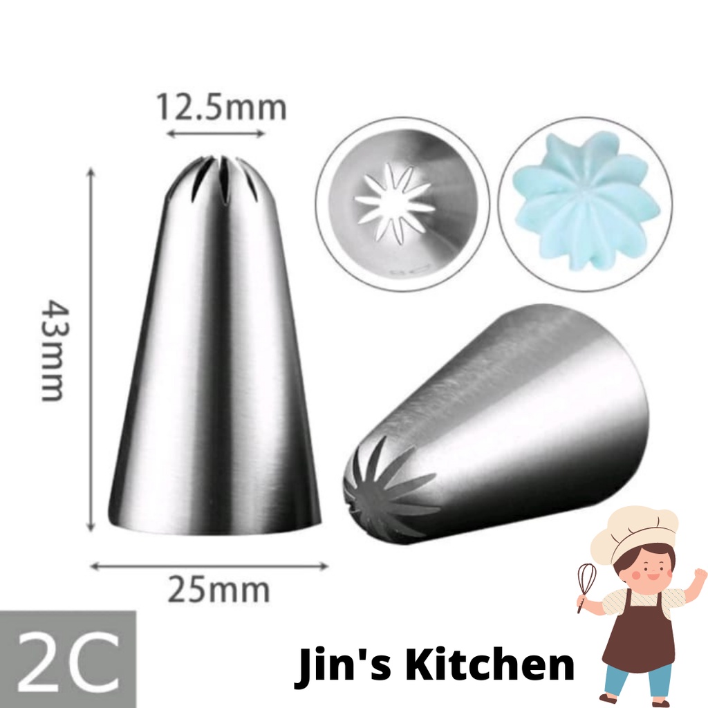 Jual Piping Tips Jenny Cookies Spuit Kue Kering no 2C | Shopee Indonesia