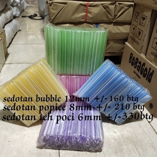 Jual Sedotan Bubble tea Boba 6mm,8mm,12mm isi 200gram / sedotan minuman ...