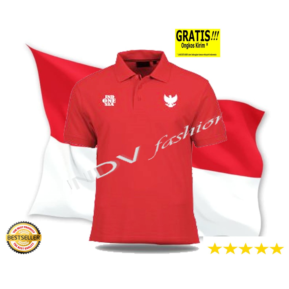 Jual Kaos Polo Sporty Indonesia Garuda Lengan Pendek | Shopee Indonesia
