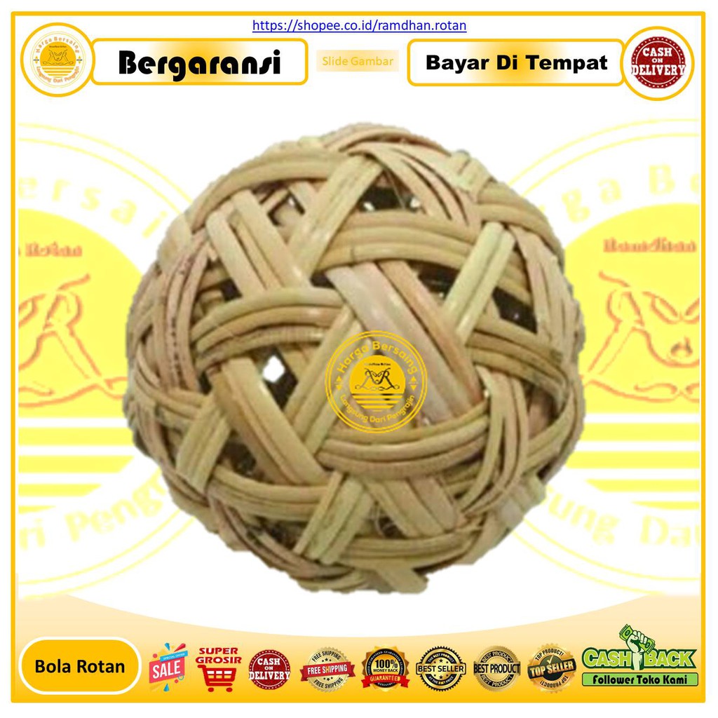 Jual Bola Bahan Anyaman Rotan - Bola Takraw Rajutan Rattan - Bola Anak ...