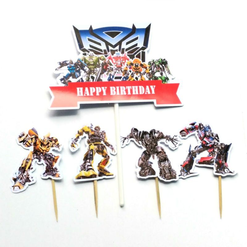 Jual Cake Topper / Toper Kue Kertas: Transformers | Shopee Indonesia