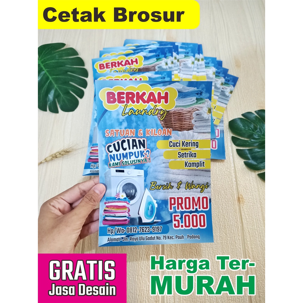 Jual Cetak Brosur 1 Hari Siap Cetak Brosur Laundry Brosur Travel Brosur ...