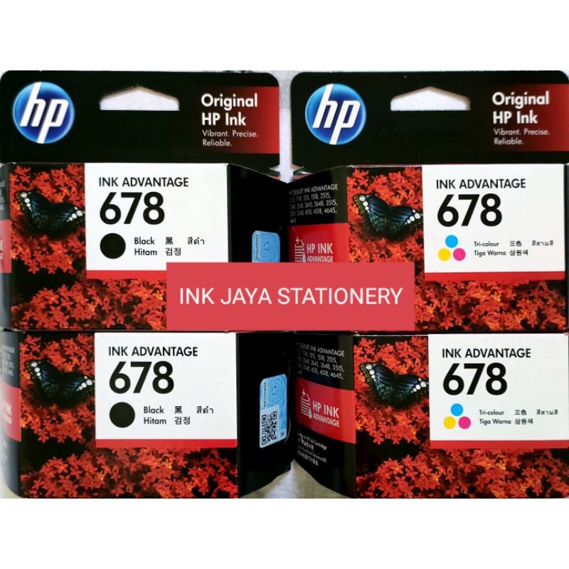 Jual ORIGINAL TINTA HP 678 BLACK + HP 678 TRICOLOUR PAKETAN | Shopee Indonesia