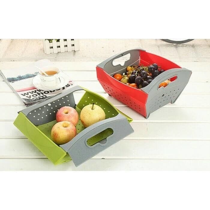 Jual Keranjang Lipat Tempat Buah Sayur Lipat / Tirisan Sayur / Tirisan ...