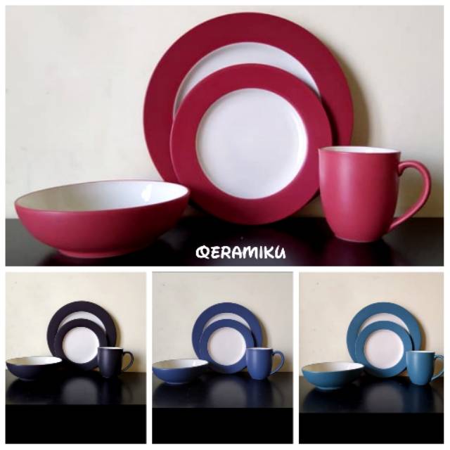Jual Piring Set Keramik Murah 4 Pcs | Shopee Indonesia